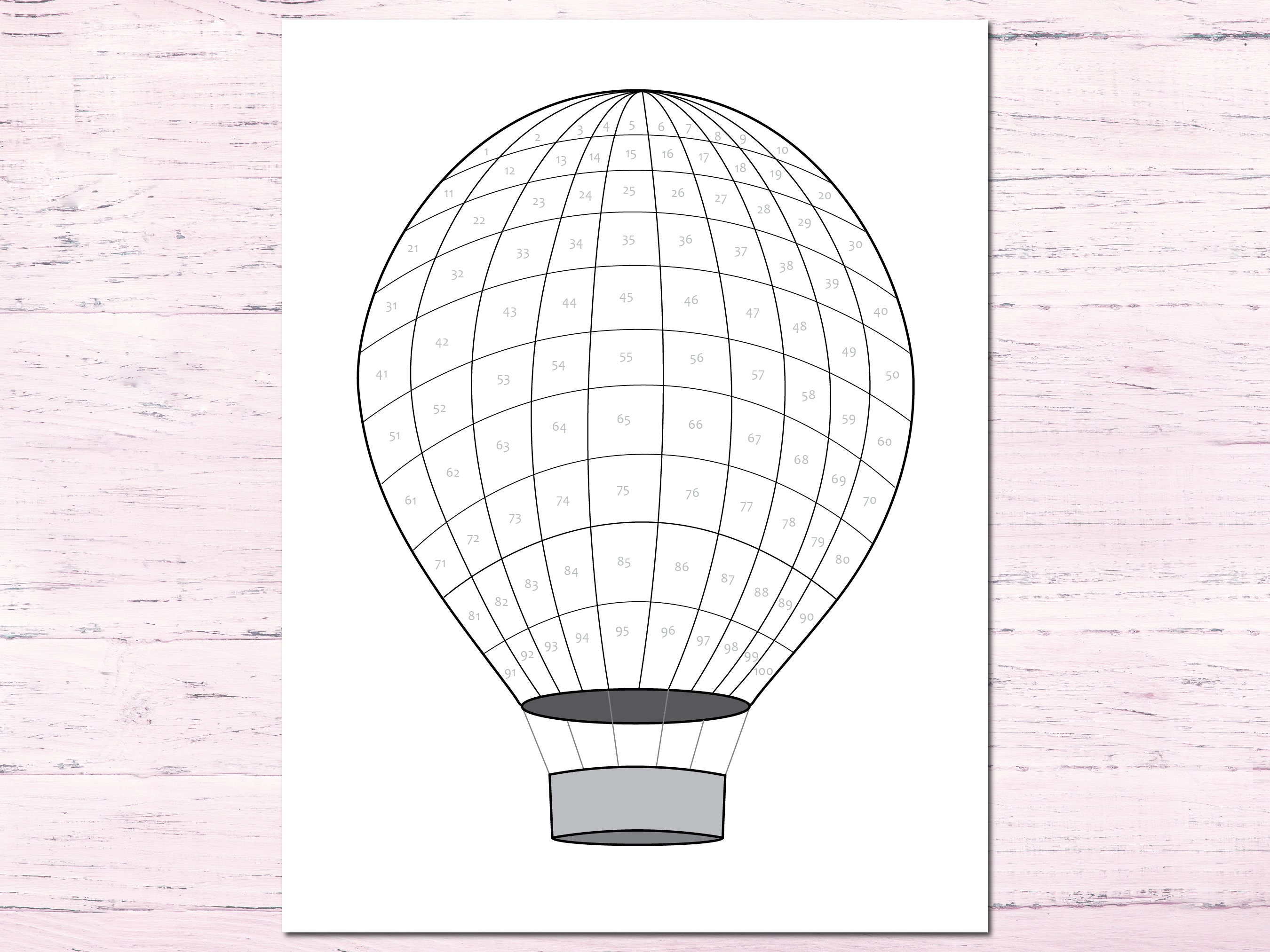 Hot-air Balloon Goal Tracker PDF Download / Savings Challenge Printable ...
