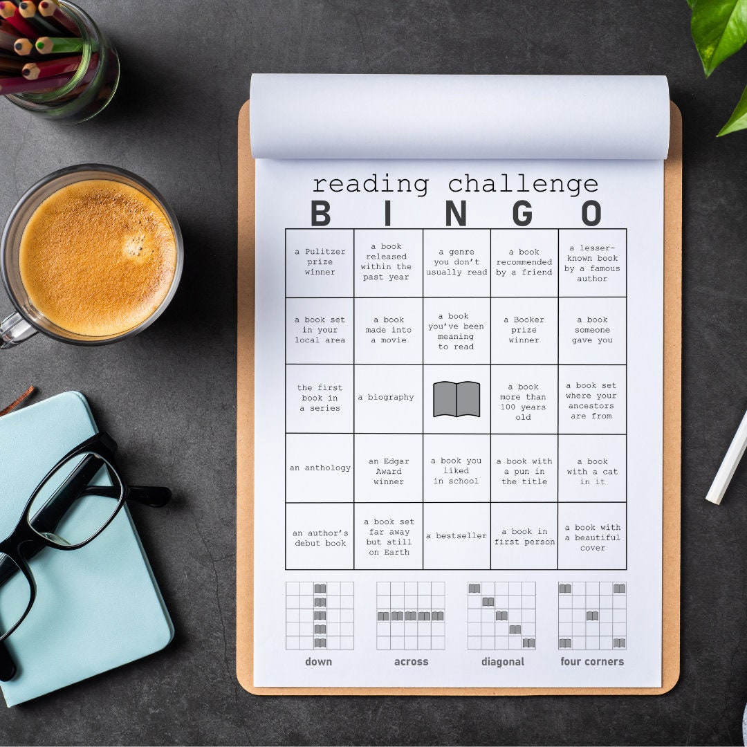 Book Bingo Reading Challenge: Printable Game (PDF Download) - Etsy