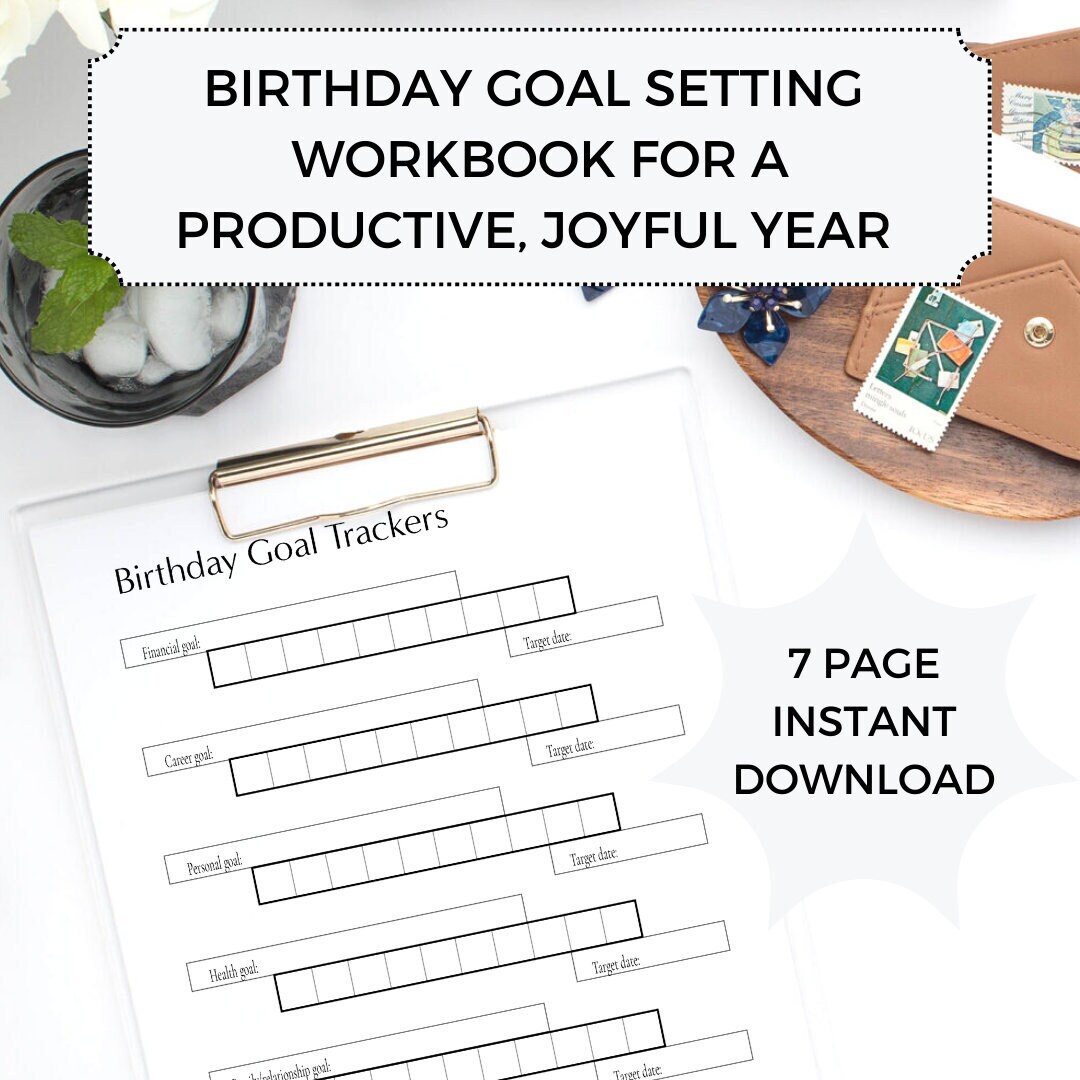 Birthday Goal-setting Workbook: Annual Trackers (instant Download) - Etsy