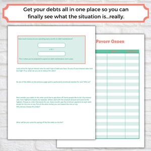 Ultimate Debt Payoff Journal / Printable Debt Trackers Instant Download ...