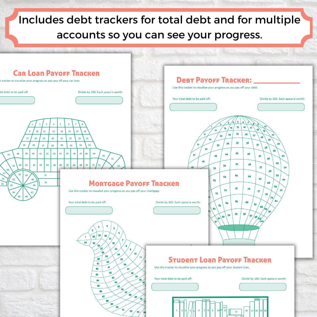 Ultimate Debt Payoff Journal / Printable Debt Trackers Instant Download ...