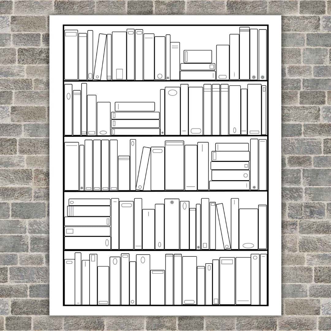 Bookshelf Goal Tracker: 100 Books Reading Challenge (PDF Download) - Etsy
