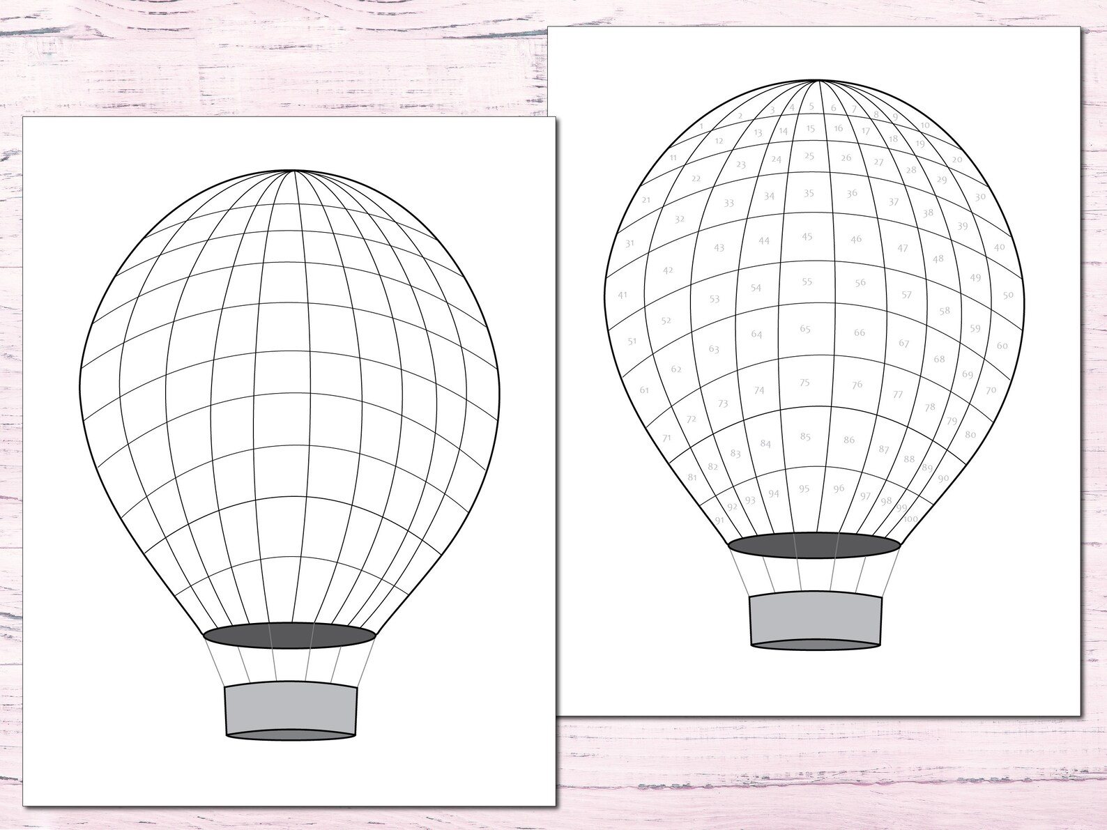 Hot-air Balloon Goal Tracker PDF Download / Savings Challenge Printable ...