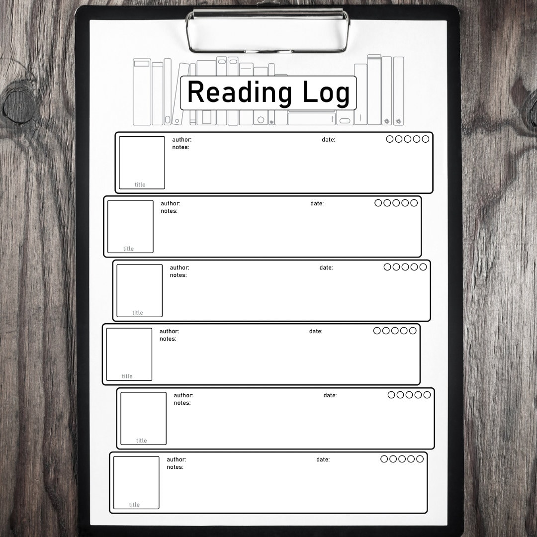 Printable Book Tracker: Reading Log With Rating System (digital ...