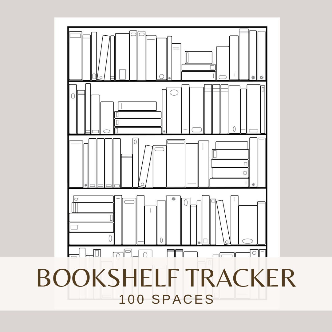 Bookshelf Goal Tracker: 100 Books Reading Challenge (PDF Download) - Etsy