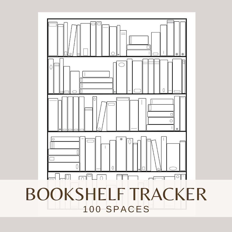 Bookshelf Goal Tracker PDF Download / Bookshelf Printable / Reading ...