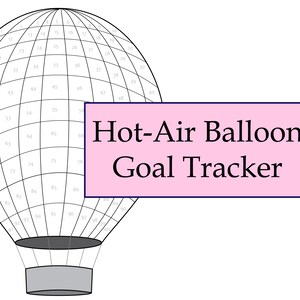 Hot-air Balloon Goal Tracker PDF Download / Savings Challenge Printable ...