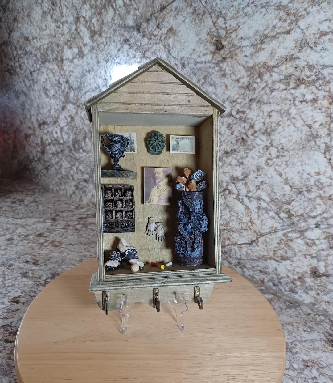 Vintage Golf Shadow Box, Golf Memorabilia, Graduation Gift, Bo-ho ...