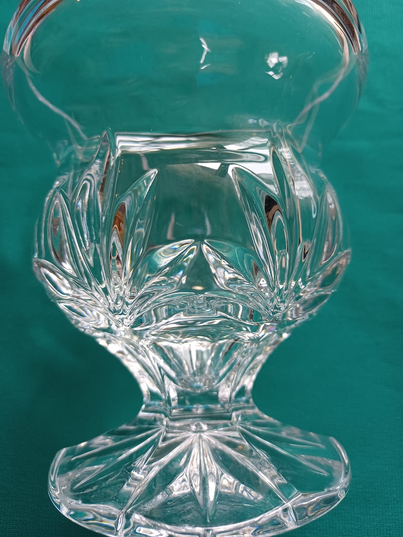 Vintage Footed Crystal Vase ,crystal Candy Bowl, Large Candy Dish ...