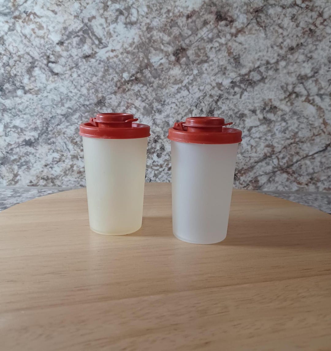 Set of 2 Vintage Tupperware Salt/pepper Set, With Lids, Bo-ho, Classic ...