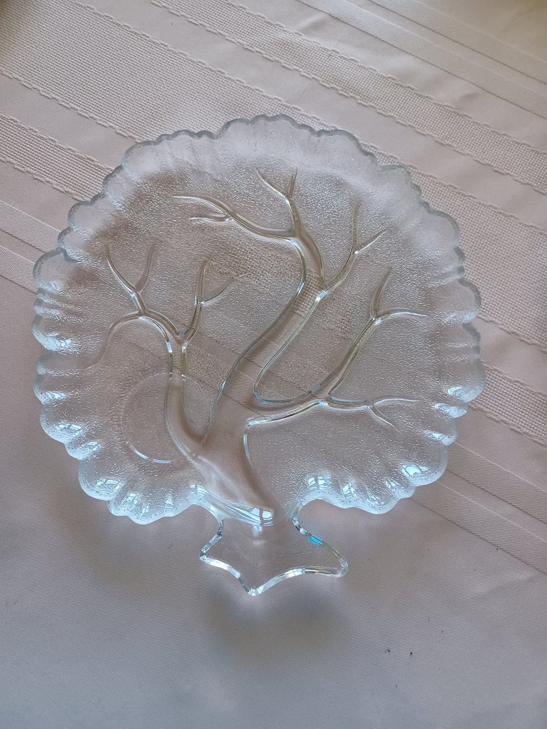 Mid-century Modern Hazel Atlas Tree of Life Plates Set of 3, Vintage ...