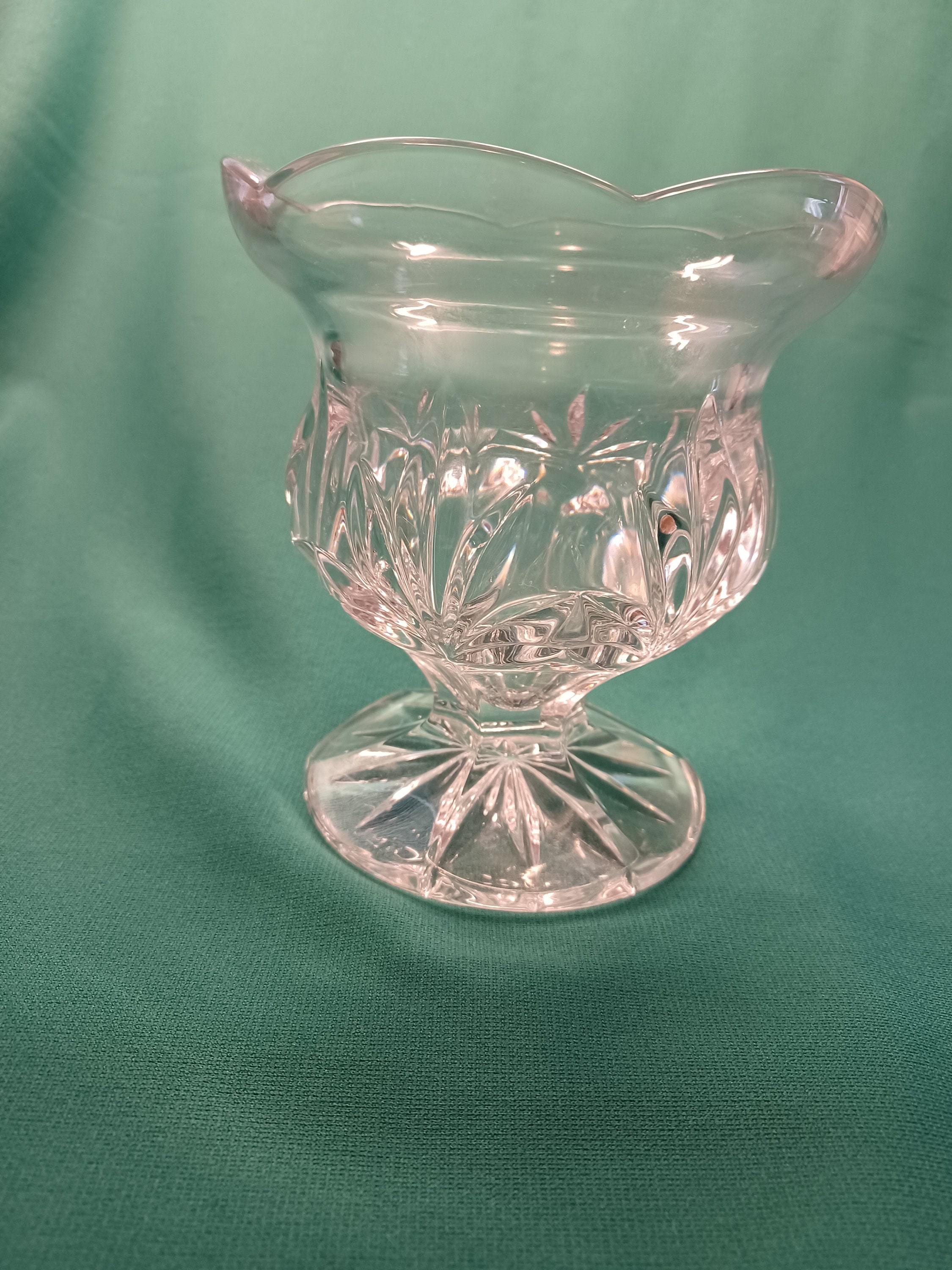 Vintage Footed Crystal Vase ,crystal Candy Bowl, Large Candy Dish ...