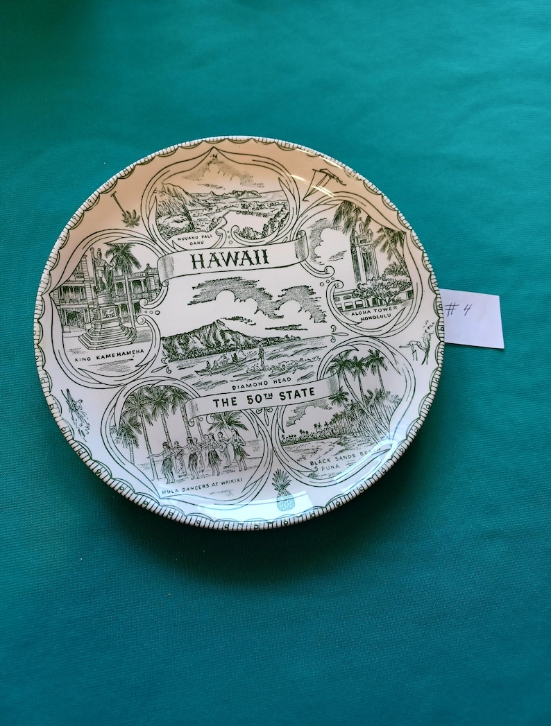 Vintage 1950s Souvenir State Plates, Sold Separately – Oregon, Iowa ...