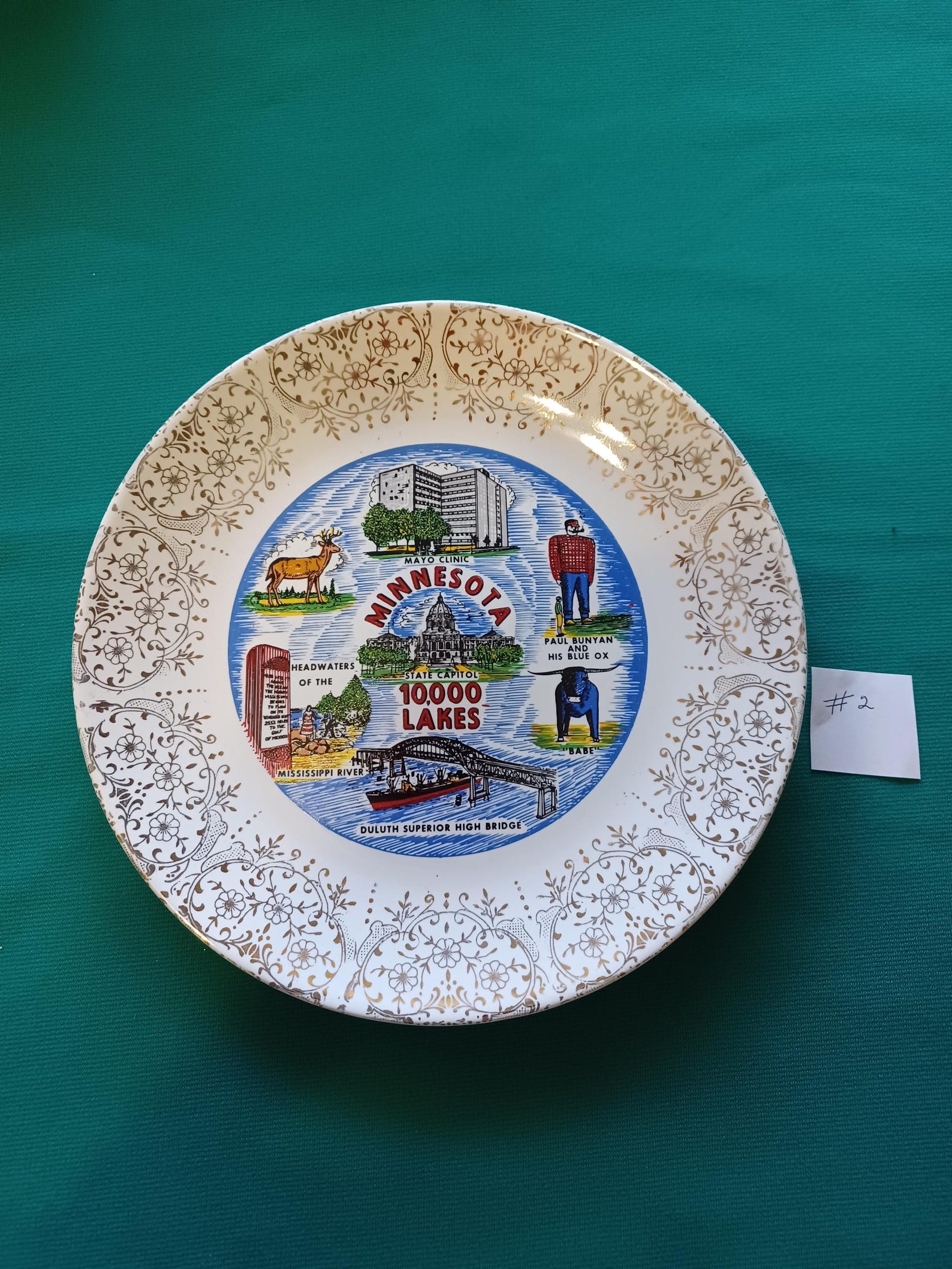 Vintage 1950s Souvenir State Plates, Sold Separately – Oregon, Iowa ...