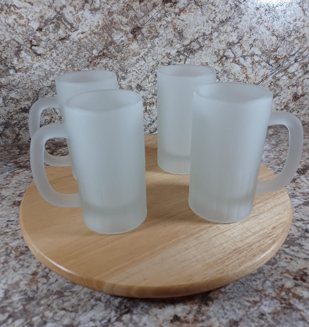 4 Pc Set VTG Frosted Mugs Set,heavy Duty,beer,floats,steins,mugs,bo-ho ...