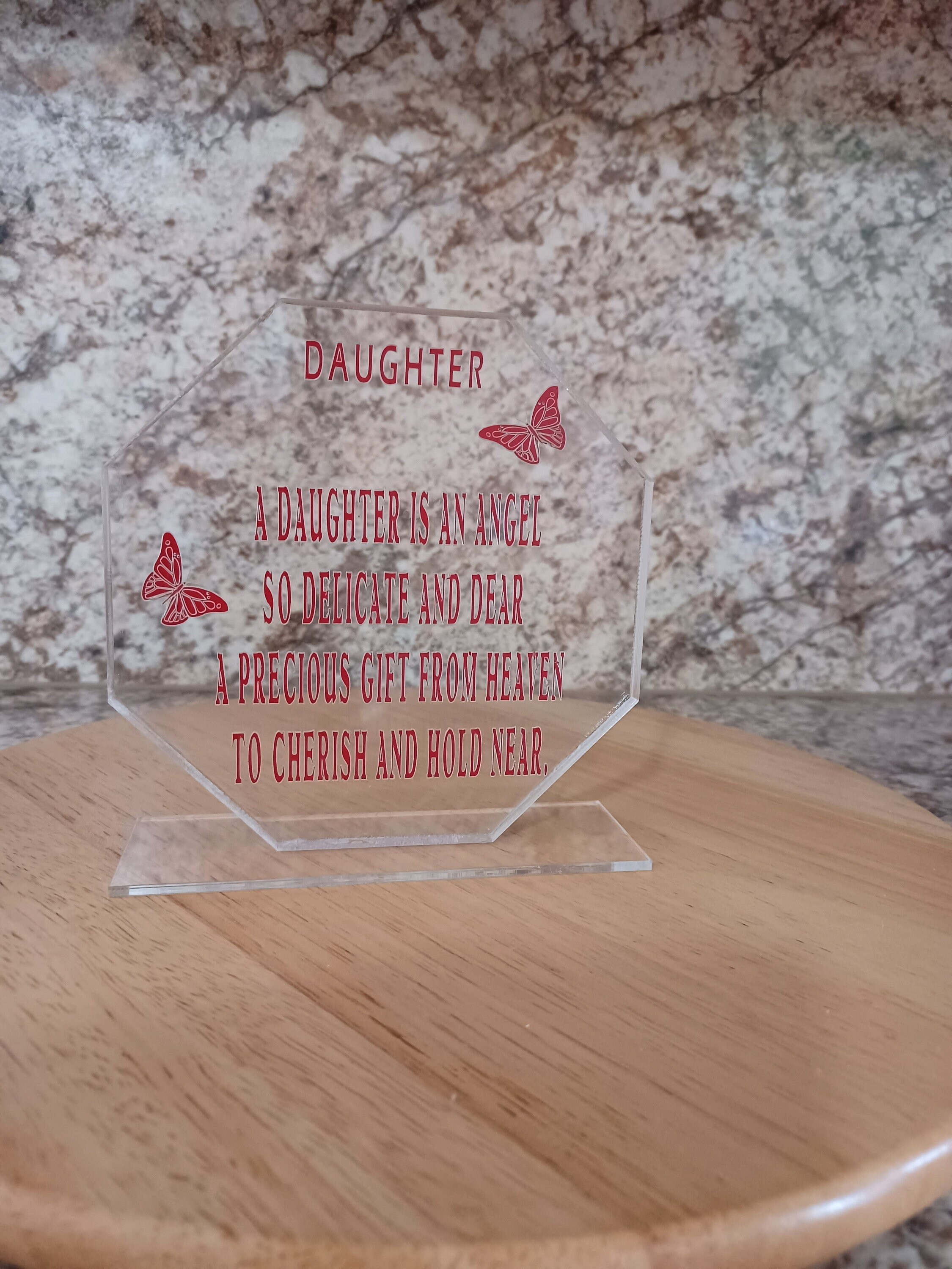 Daughter Saying Octagon Shape Sign, Daughter, Gift for Daughter, Gift ...