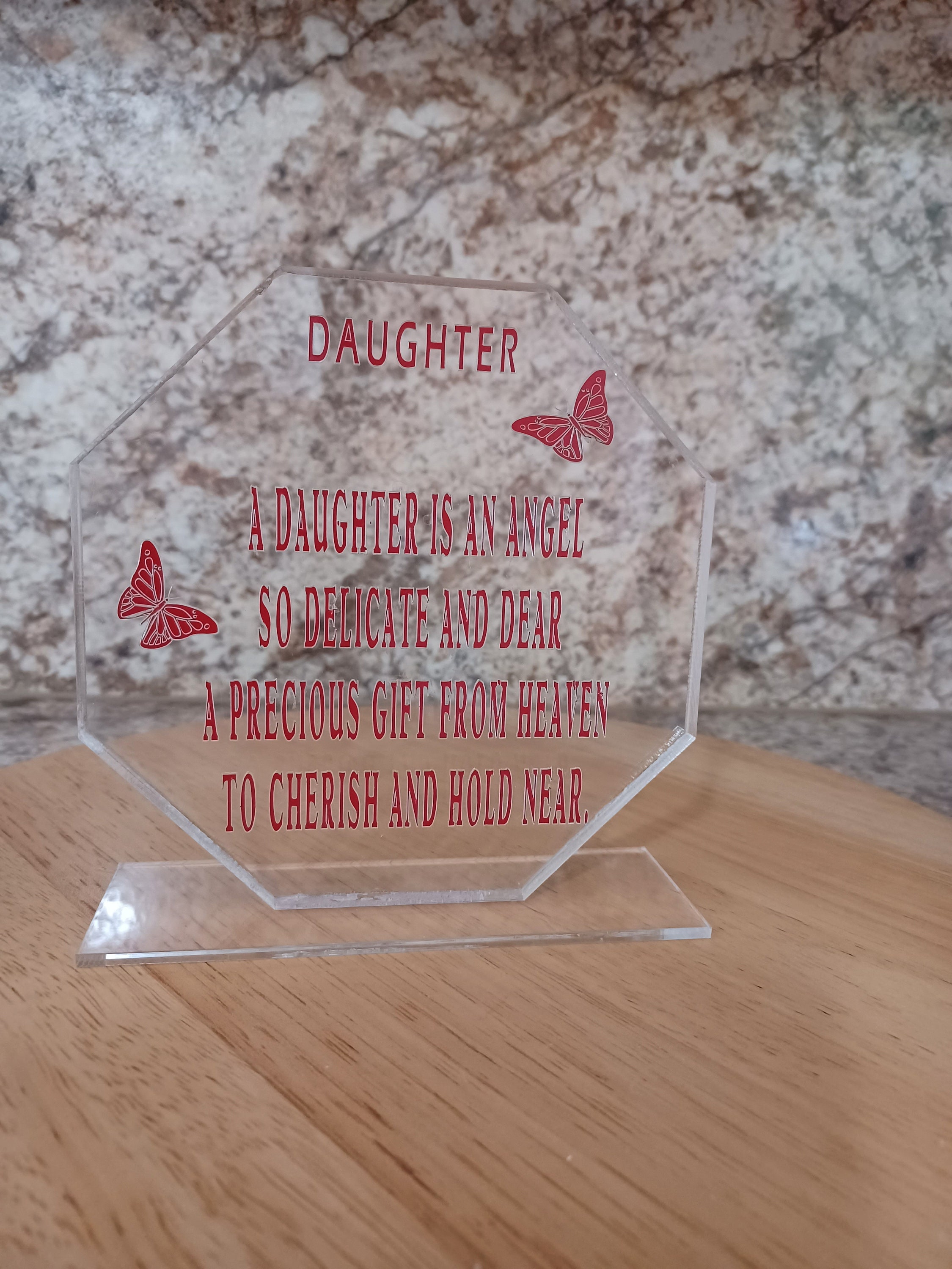 Daughter Saying Octagon Shape Sign, Daughter, Gift for Daughter, Gift ...