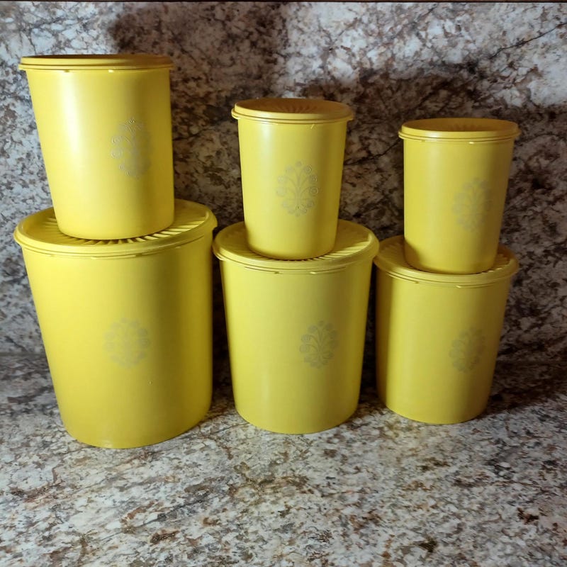 Vintage Tupperware Canisters - Etsy
