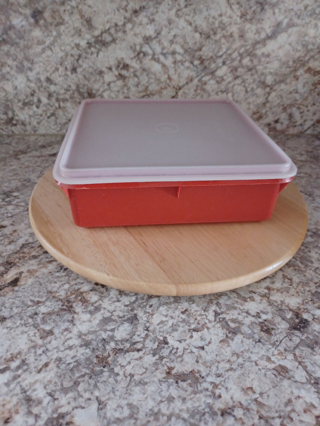 1980s TUPPERWARE Snack Stor Keeper Square Storage Paprika Container 514 ...