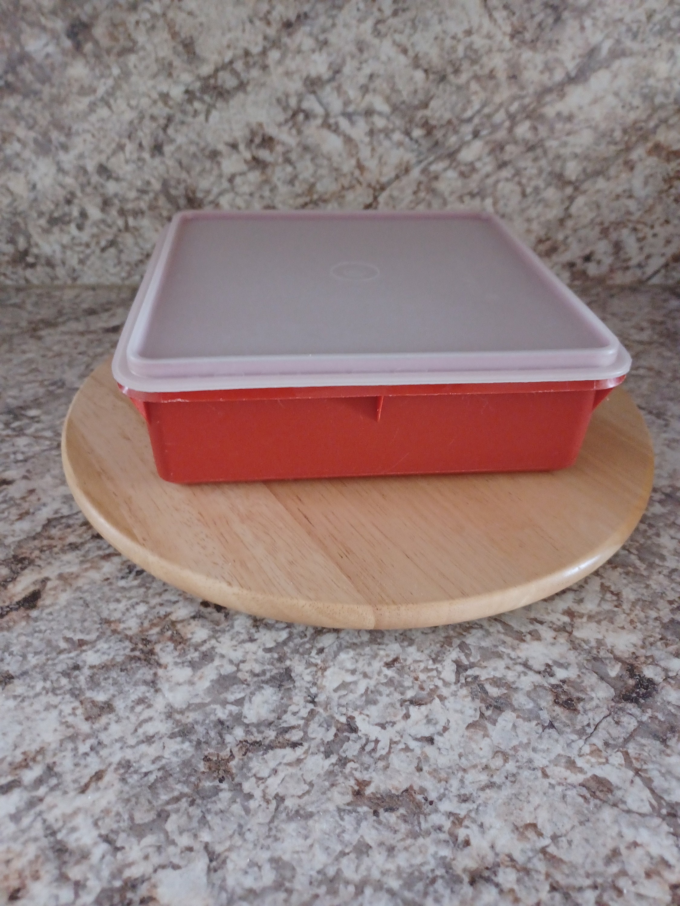 1980s TUPPERWARE Snack Stor Keeper Square Storage Paprika Container 514 ...