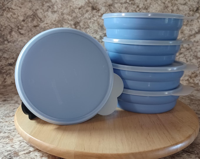 Vintage Tupperware Blue Big Wonder Bowl & Cereal Bowl With Butterfly ...