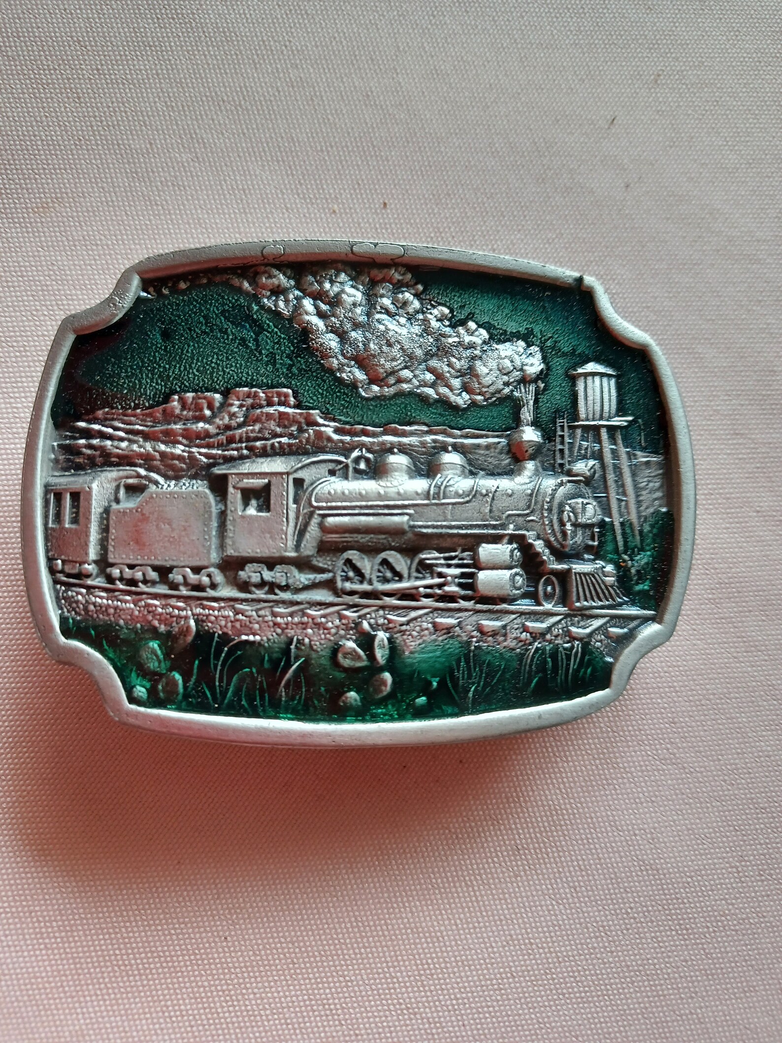1979 Train Belt Buckle, Koleaco USA A12 , Vintage Train Belt Buckle ...