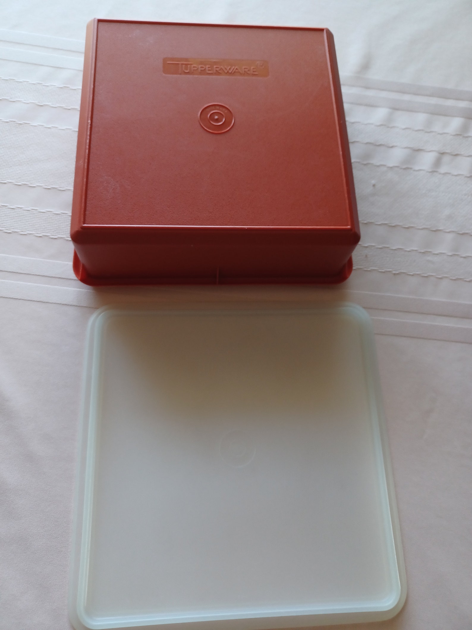 1980s TUPPERWARE Snack Stor Keeper Square Storage Paprika Container 514 ...