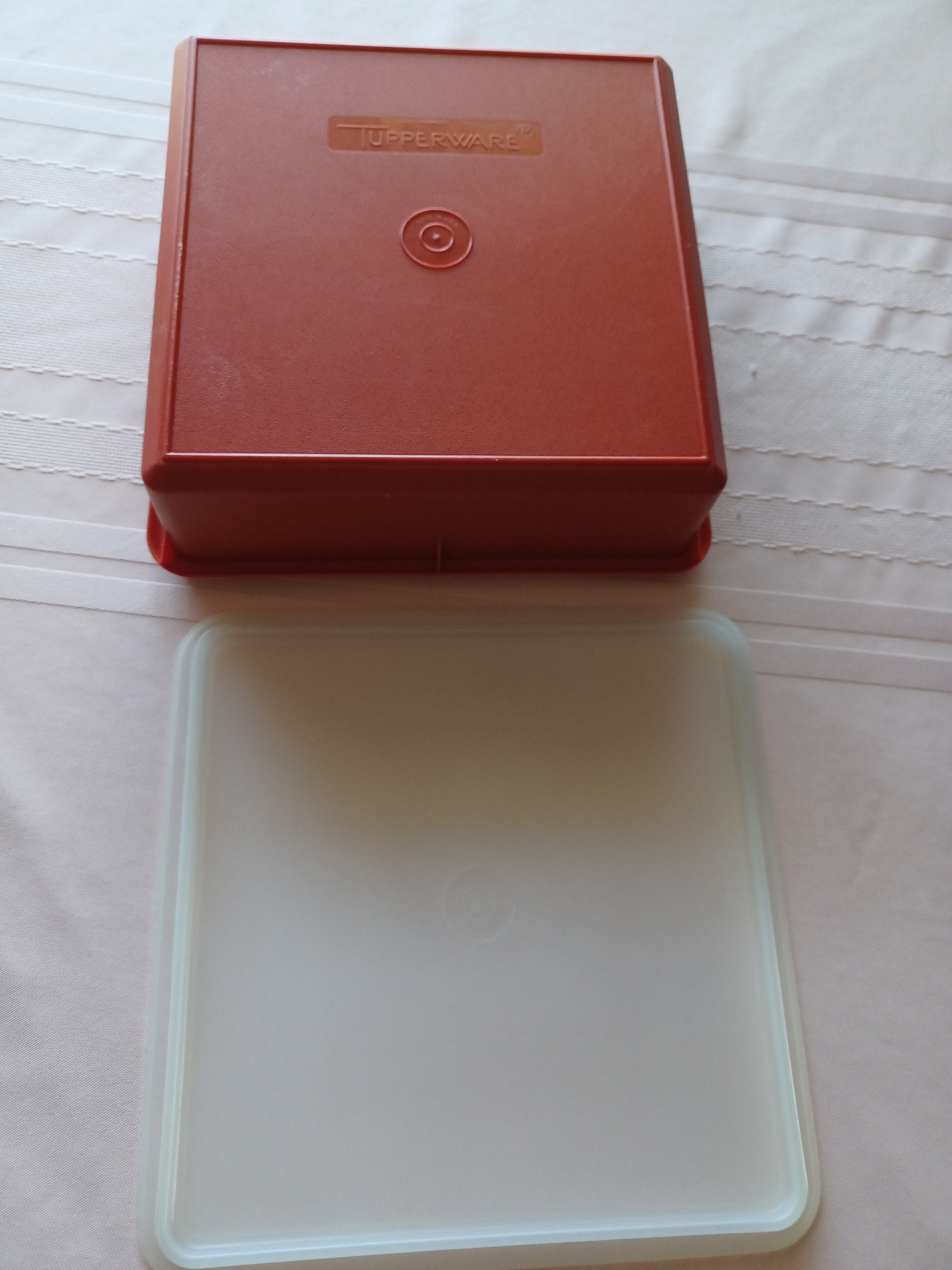 1980s TUPPERWARE Snack Stor Keeper Square Storage Paprika Container 514 ...