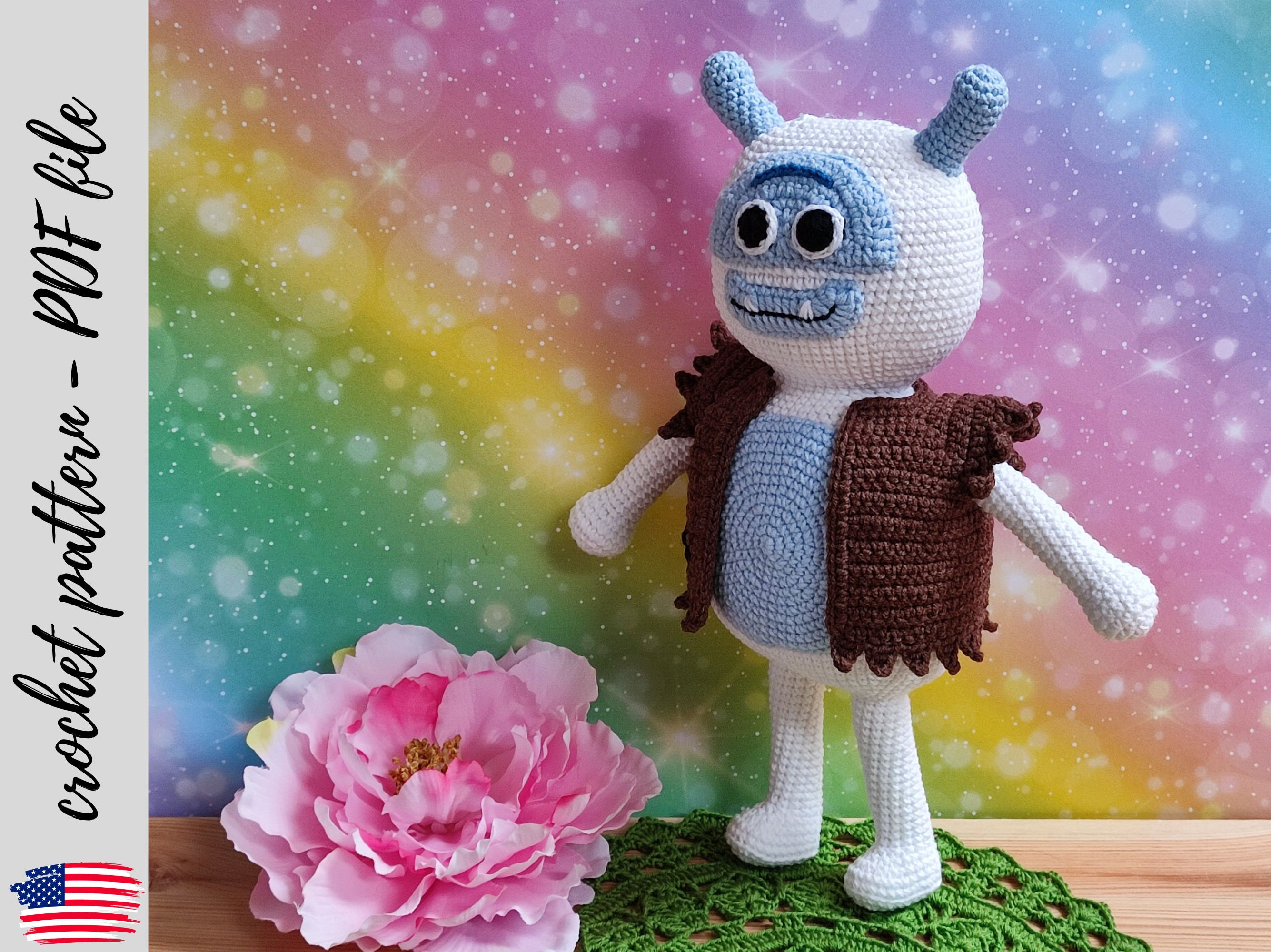 Yeti Crochet Pattern PDF File Amigurumi Pattern Super Simple - Etsy