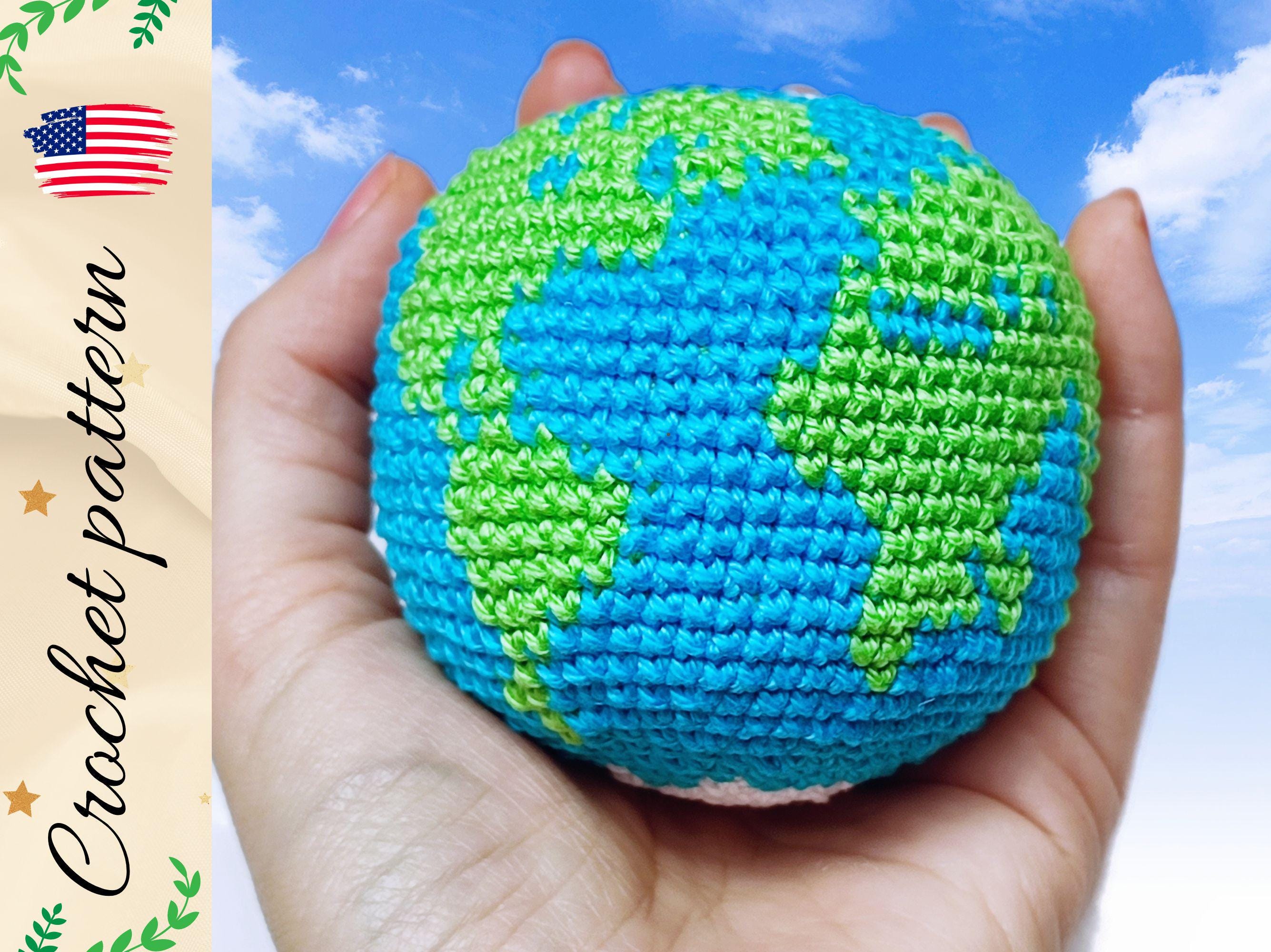 Earth Crochet Pattern: Amigurumi World Globe Instructions (PDF File) - Etsy