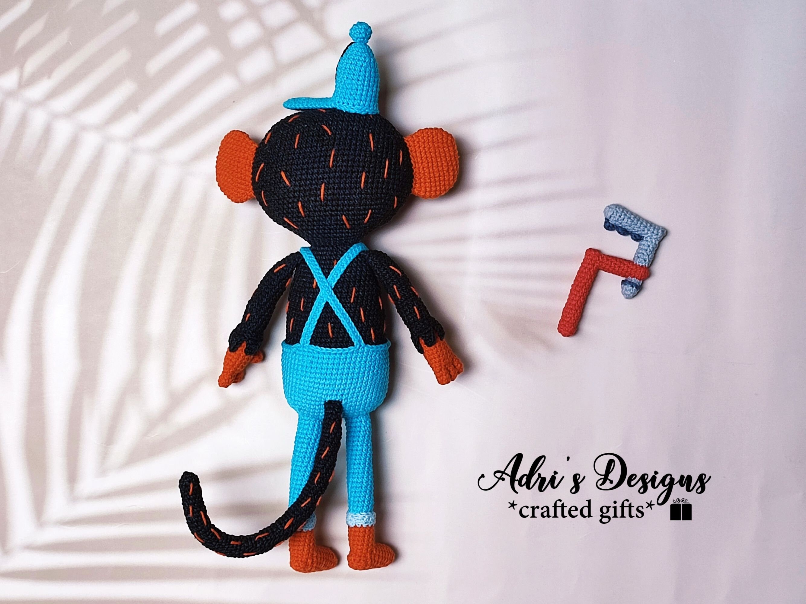 Mr. Monkey Mechanic Crochet Pattern: Amigurumi Toy (PDF File) - Etsy