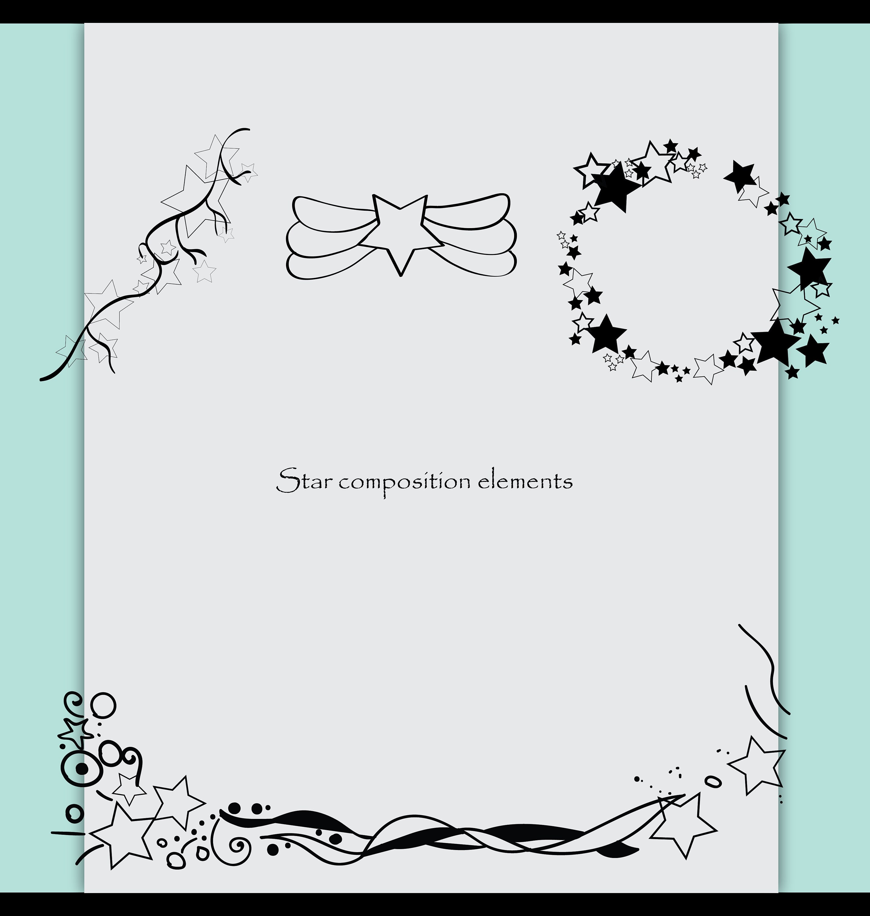 Hand Drawn Celestial Line Art Elements - Etsy