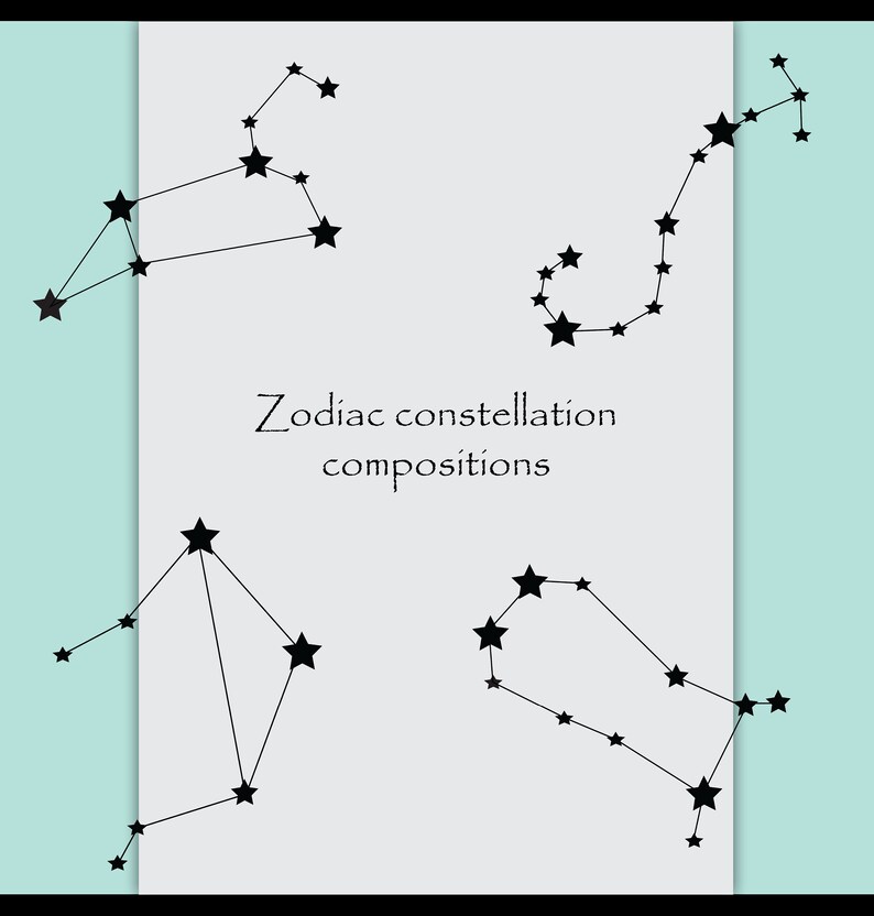 Hand Drawn Celestial Line Art Elements - Etsy