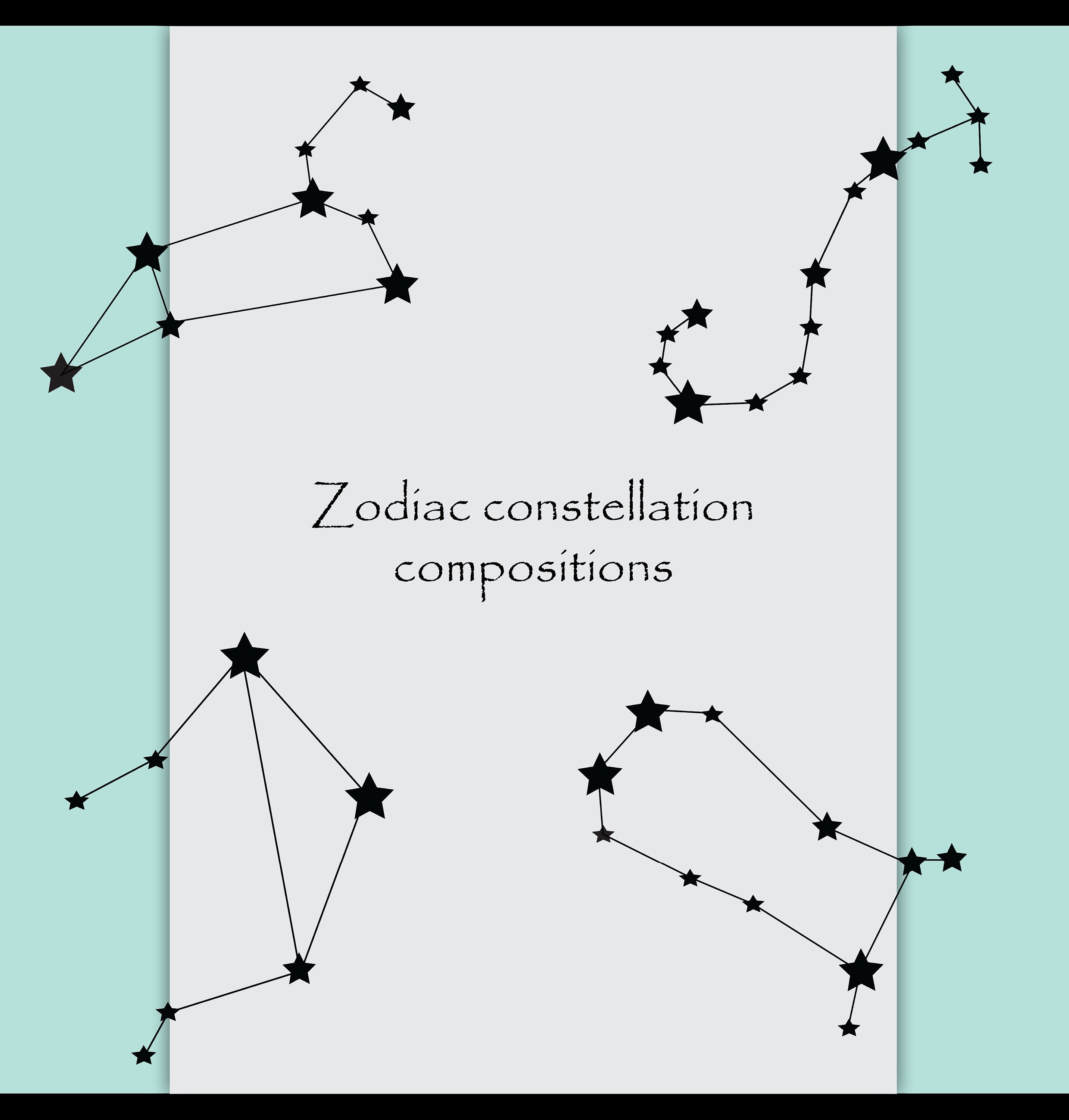 Hand Drawn Celestial Line Art Elements - Etsy