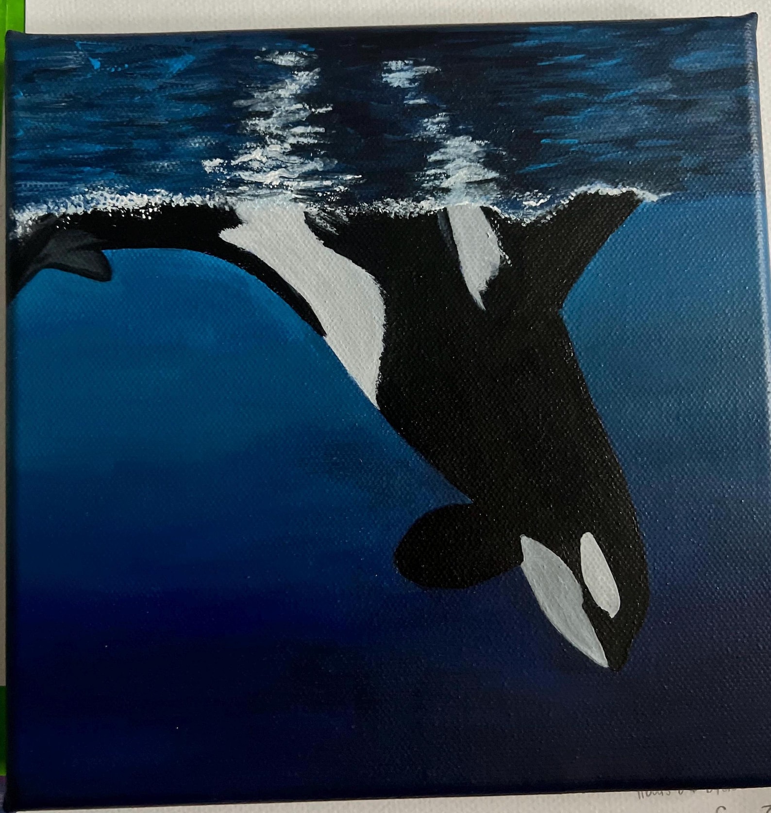 Custom Orca Whale Acrylic Painting - Etsy