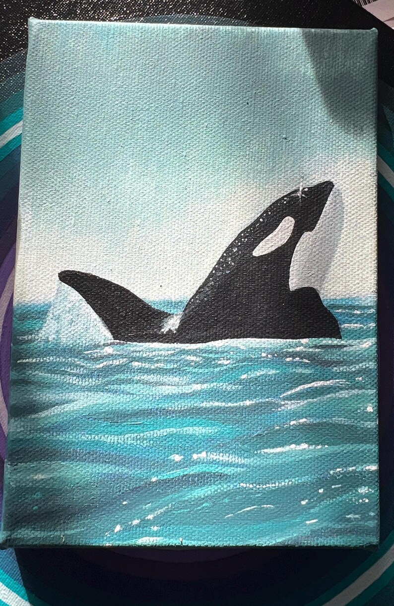 Custom Orca Whale Acrylic Painting - Etsy