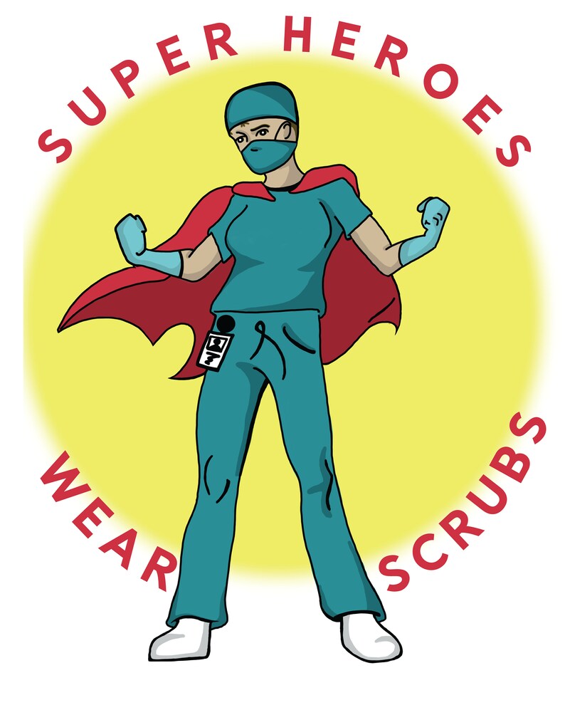 Super Heroes Wear Scrubs SVG EPS DXF Scanncut Cricut File Silhouette ...