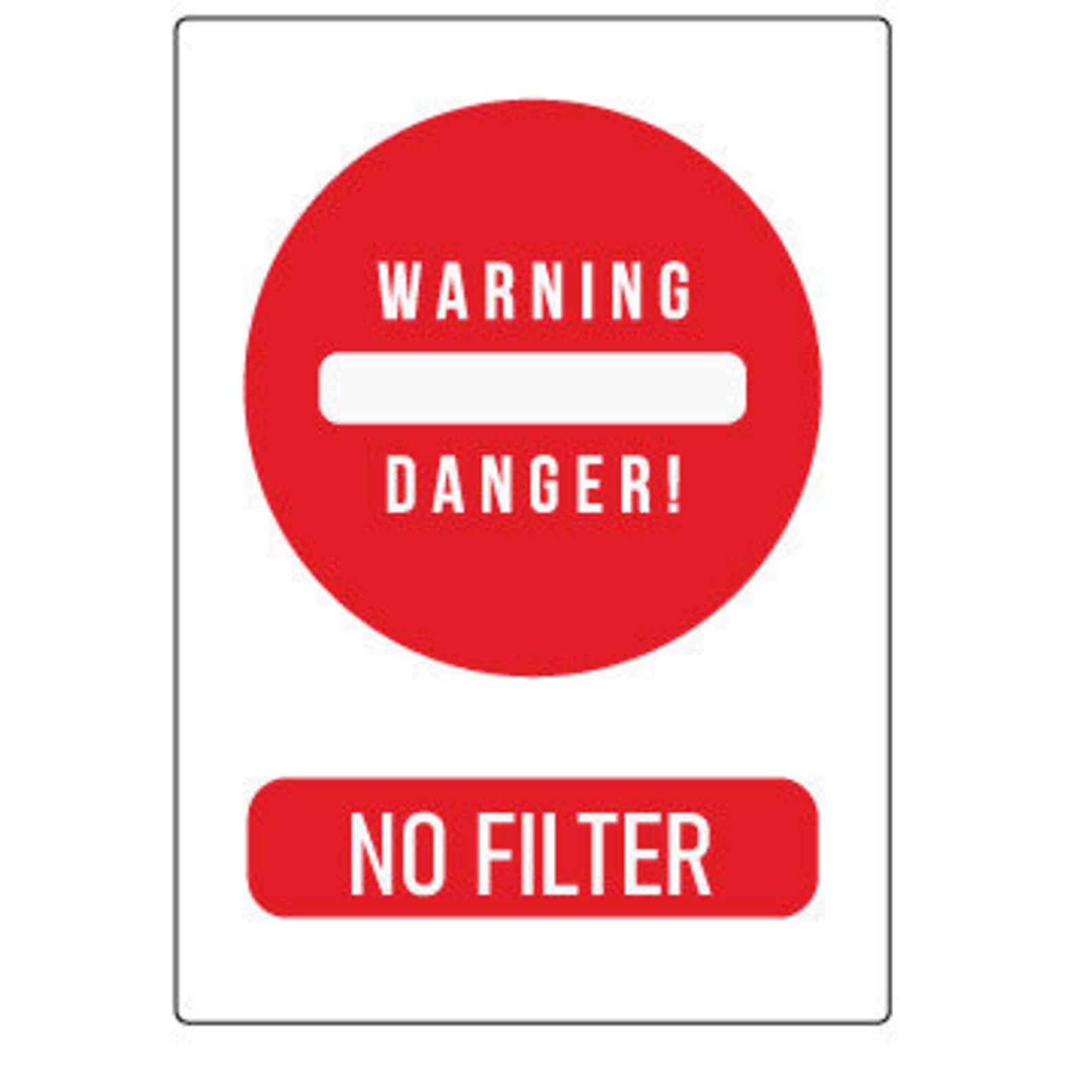 Warning Danger No Filter SVG EPS DXF Scanncut Cricut File Silhouette ...
