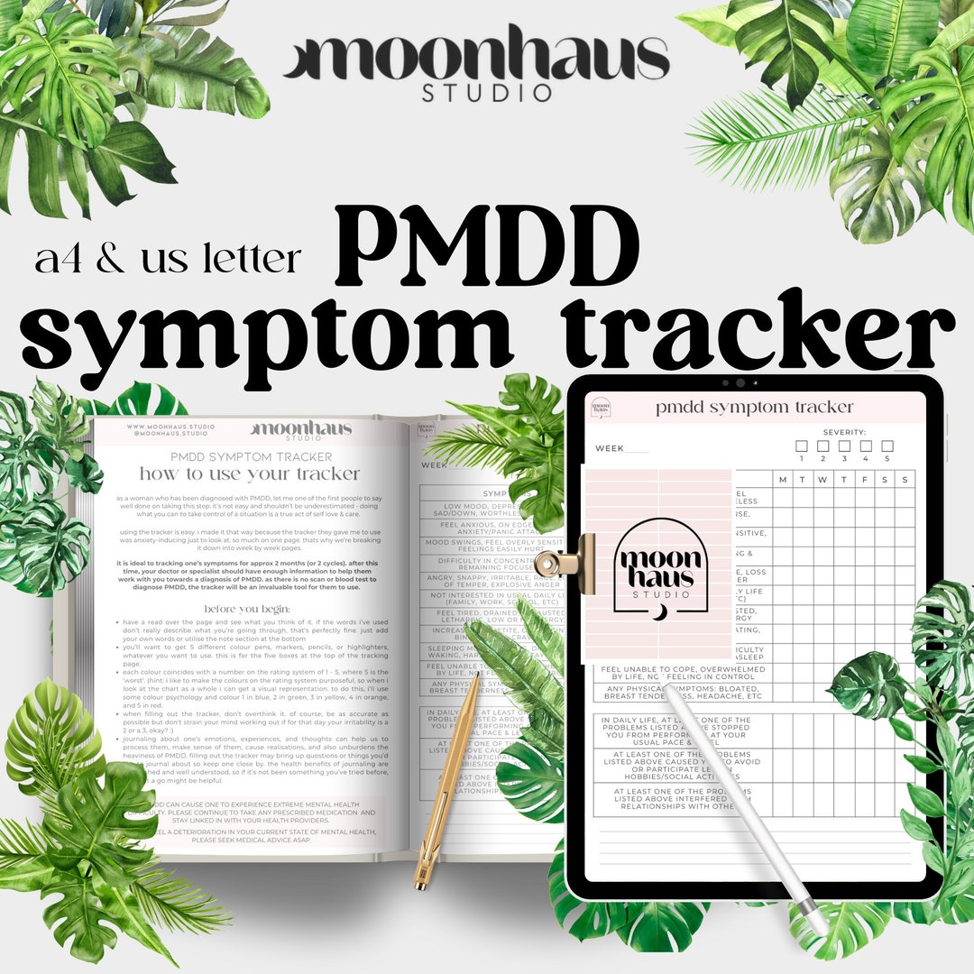PMDD Symptom Tracker: Digital & Printable Womens Health, Mental Health ...