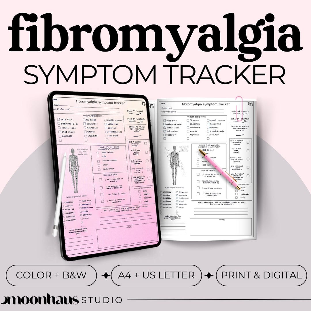 Fibromyalgia Symptom Tracker Journal Page, Chronic Pain and Illness ...