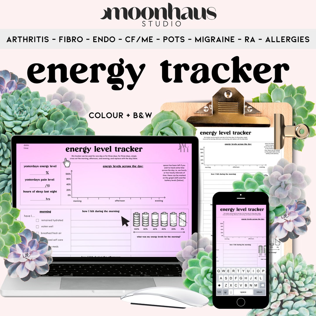 Energy Level Tracker Page: Spoonies, Chronic Pain, Chronic Illness ...