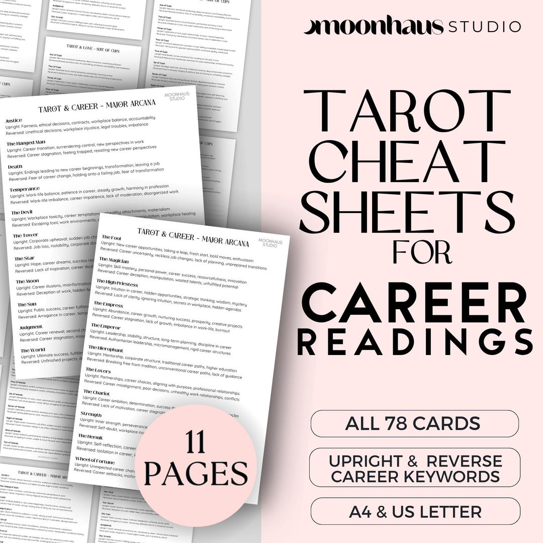 Tarot Career Reading Cheat Sheet | Business, Career Card Meanings ...
