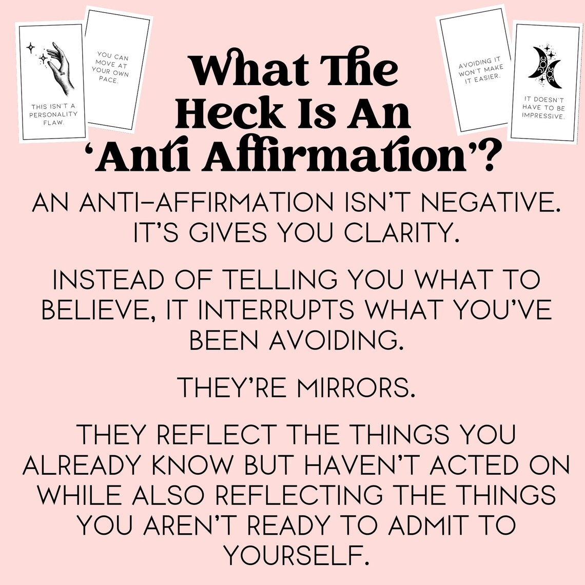 Anti Affirmation Cards, Printable Oracle & GPT: Hand-illustrated, for ...