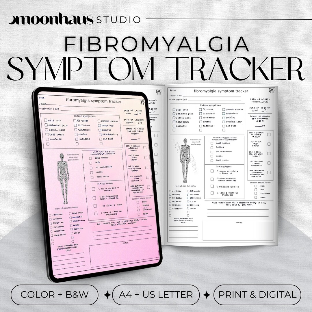 Fibromyalgia Symptom Tracker Journal Page, Chronic Pain and Illness ...