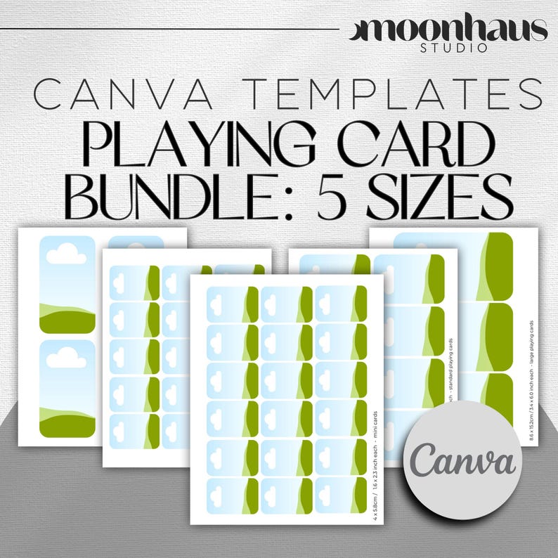 Canva Playing Card Templates: Mini, Tarot, Oracle Cards (digital ...