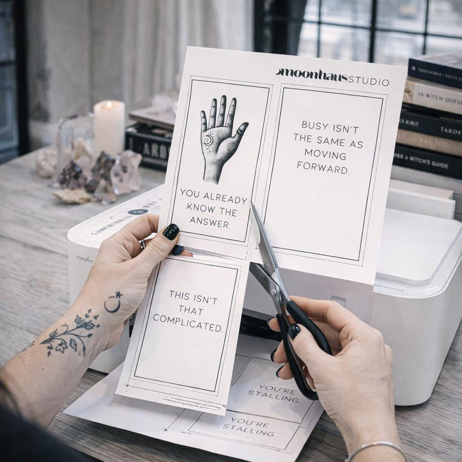 Anti Affirmation Cards, Printable Oracle & GPT: Hand-illustrated, for ...