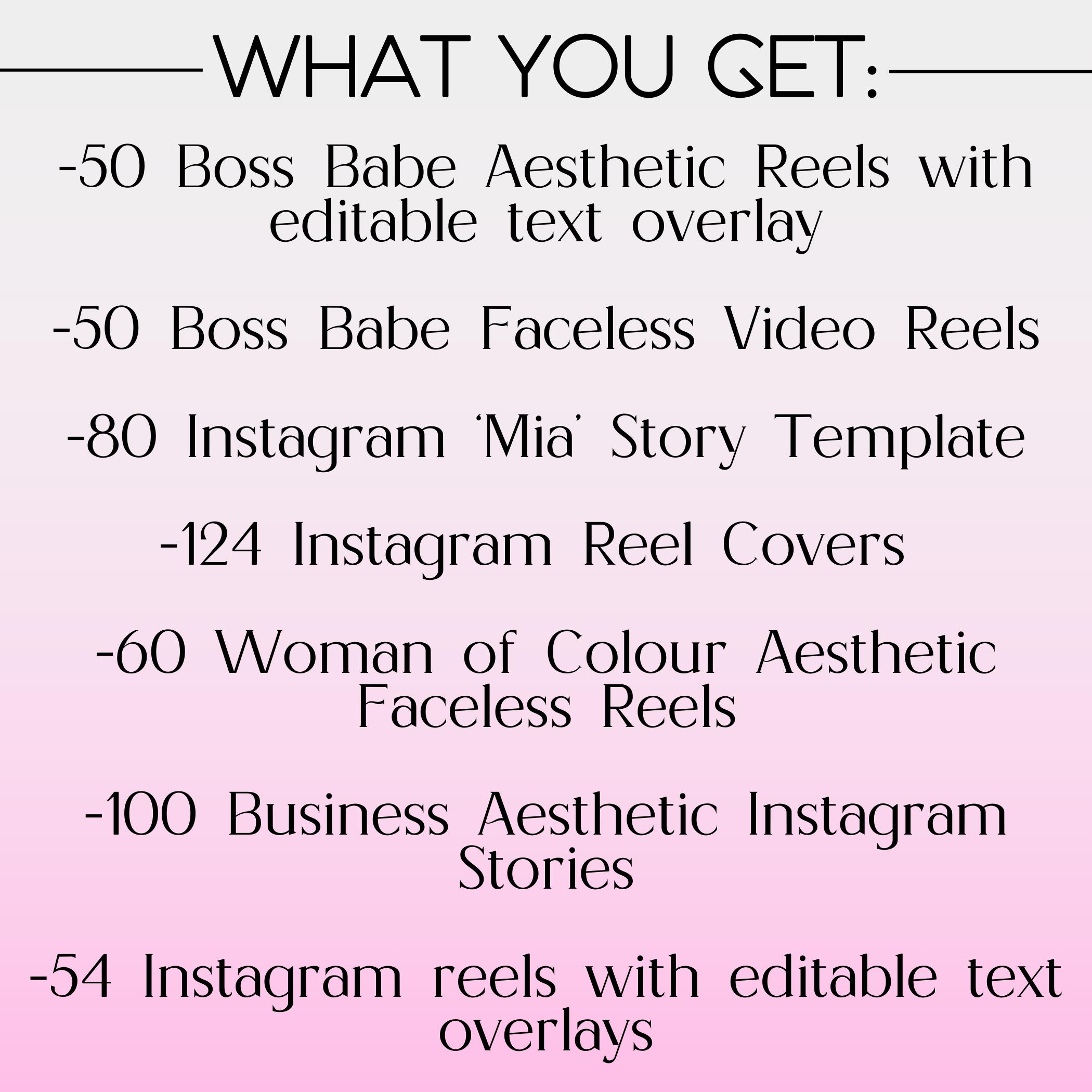 500+ Boss Babe Faceless Reels & Stories: Canva Templates (PLR/MMR) - Etsy