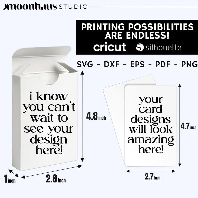 Tarot Card & Box Template, DIY Deck Design (digital Download) - Etsy