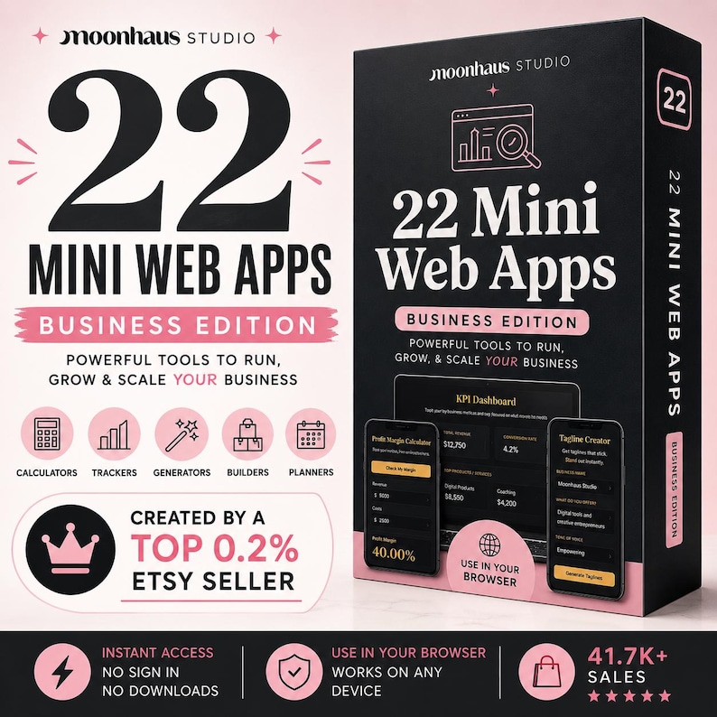 Web Apps: Small Business, Side Hustle | Digital Products | Budget ...