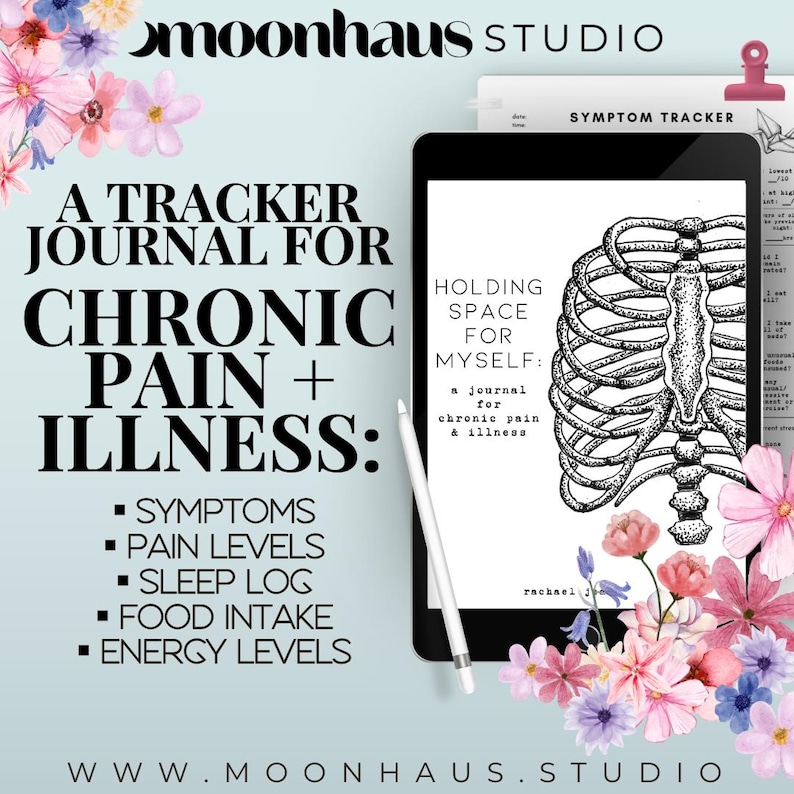 Chronic Pain & Illness Symptom Tracker Journal (digital + Printable PDF ...